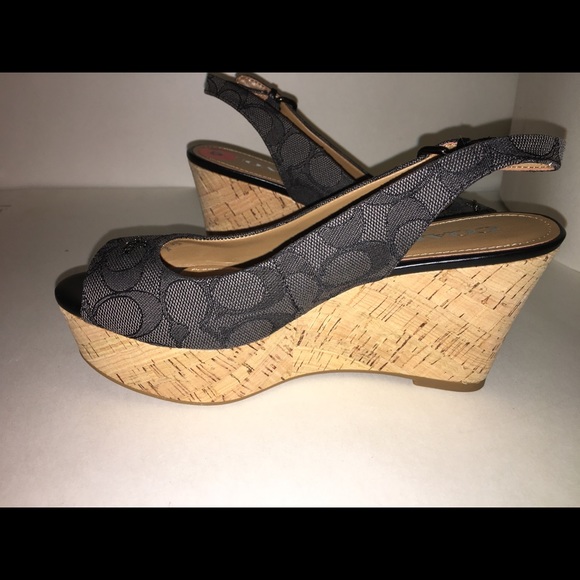 Coach | Shoes | Coach Wedge Open Toed Heel | Poshmark